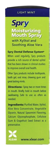 Xlear Spry Rain Oral Mist Spray with All Natural Moisturizing Xylitol 4 ...