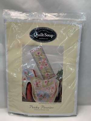 "Perky Peonies" Quilt Soup Pattern Co for Table Runner Pre Cut Fabric ...