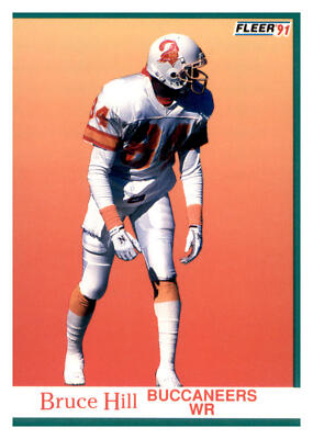 1991 Fleer #377 Bruce Hill Buccaneers Football | eBay