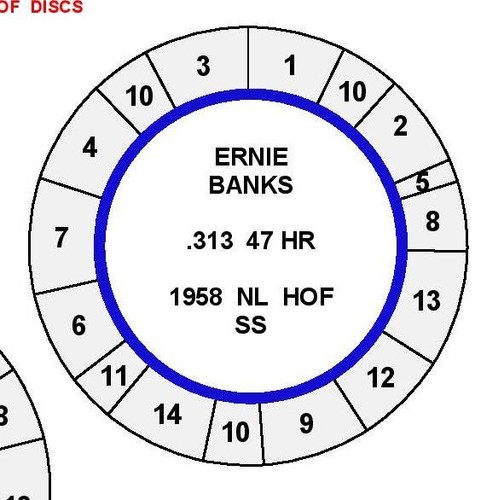 30 CADACO ALL-STAR BASEBALL DISCS AL & NL HALL-OF-FAMER SET #2- BUY 1 ...