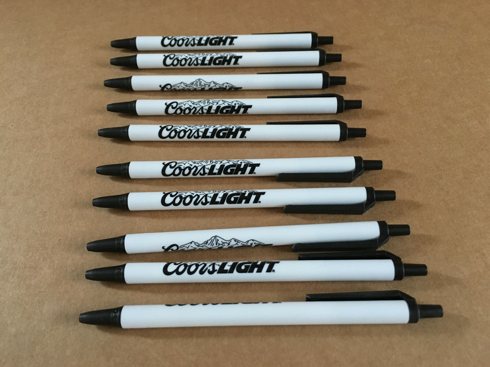 LOT OF 10 COORS LIGHT BEER BIC BALL POINT BLACK INK PENS | eBay
