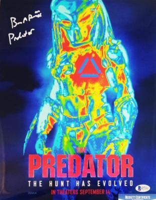 BRIAN A PRINCE THE PREDATOR SIGNED 11x14 METALLIC PHOTO BECKETT BAS COA ...