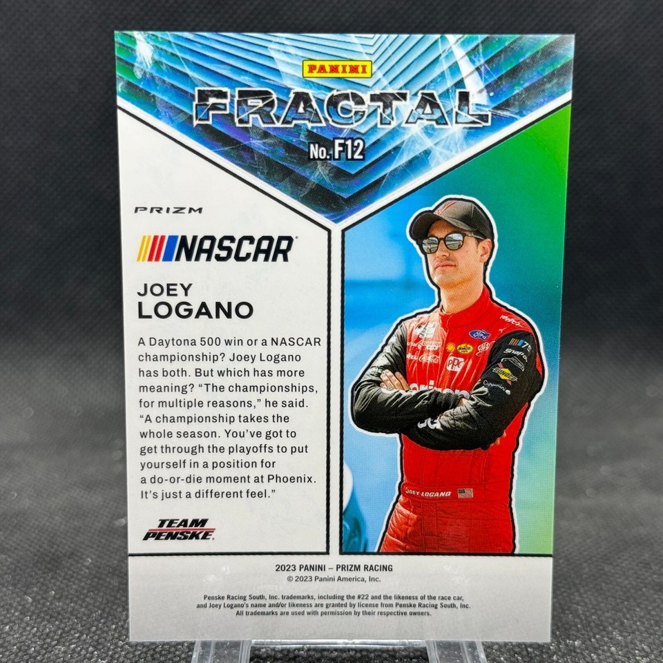 Joey Logano 2023 Panini Prizm Racing NASCAR Fractal Insert #F12 | eBay