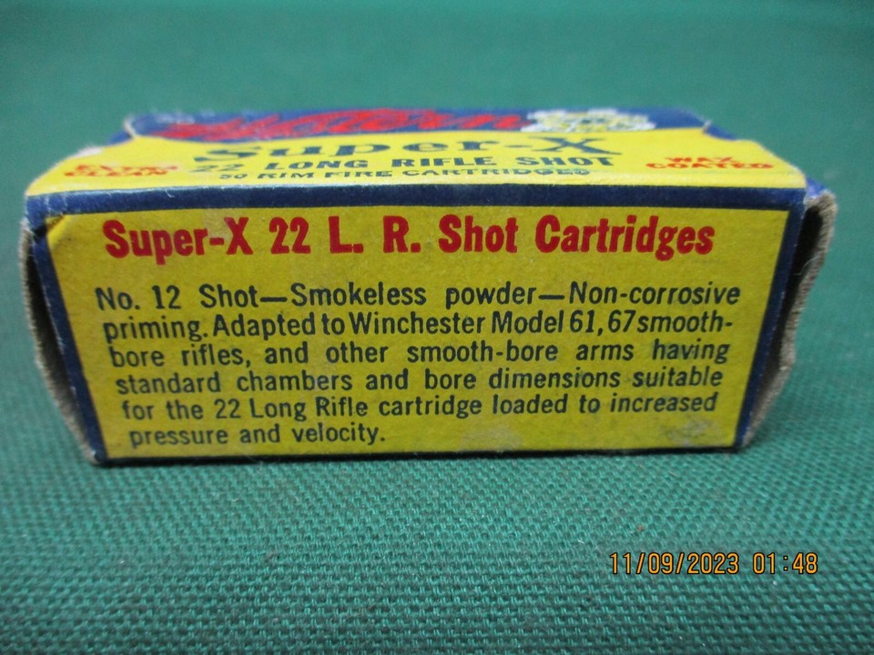 Vintage Western Super X, 22 LR Shot Shells, Ammo Box, (EMPTY) | eBay