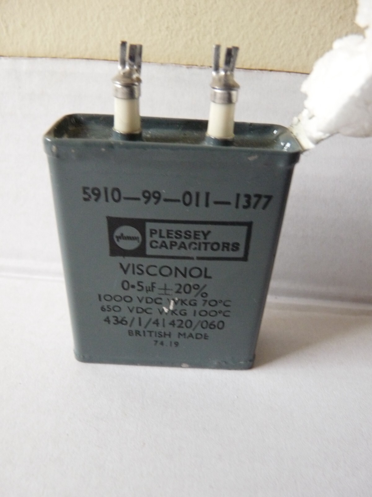 0.5µF 0.5UF 0.5MFD ± 20% 1000VDC @70°C Plessey TTC Capacitor NIB 1pc | eBay