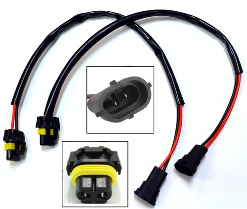 Conversion Wire H11 to 9006 HB4 Two Harness Fog Light Bulb Socket LED ...