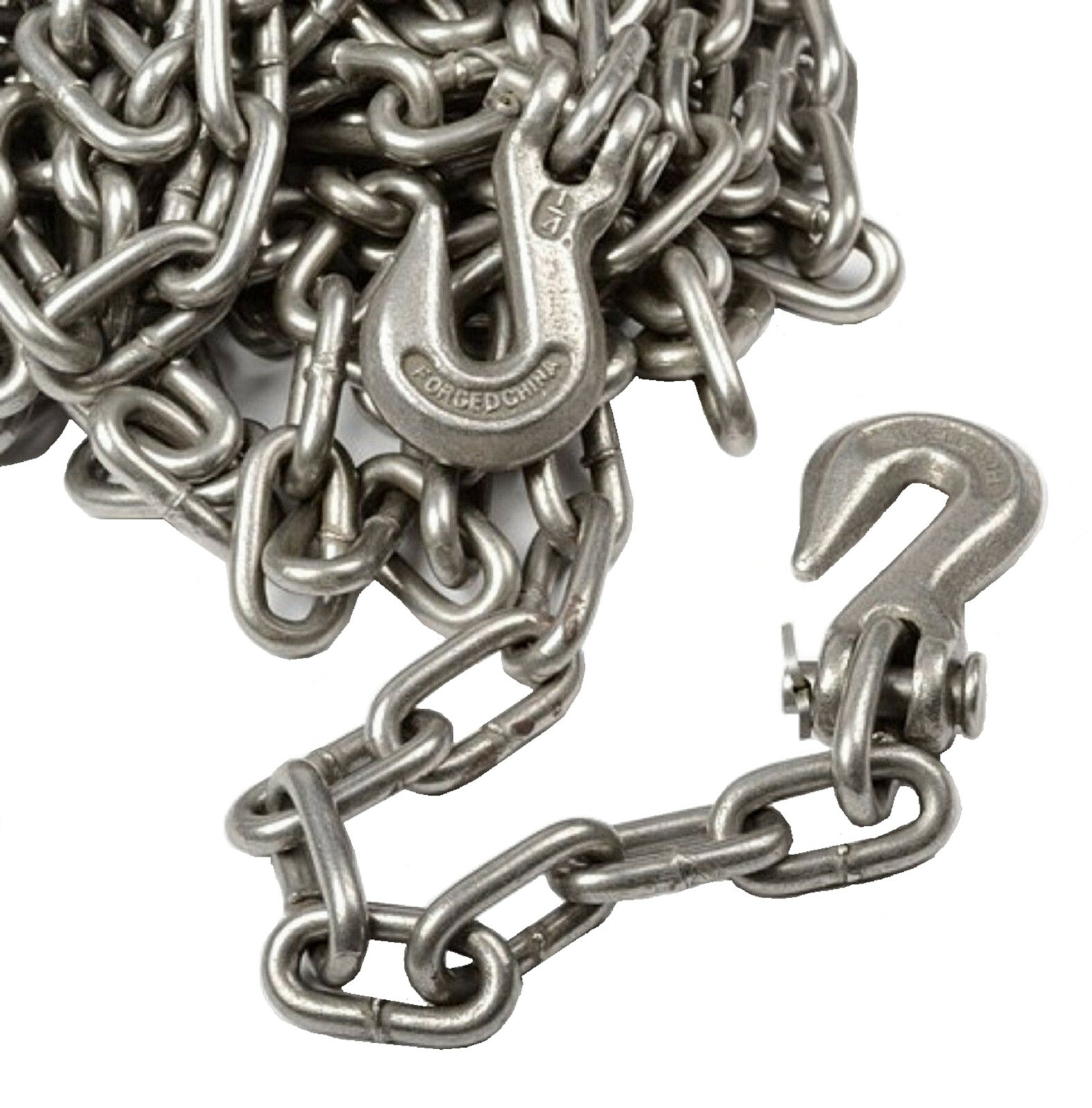 1/4" X 12' Heavy Duty Tow Chain Automotive Truck Towing 12ft Log Chain ...