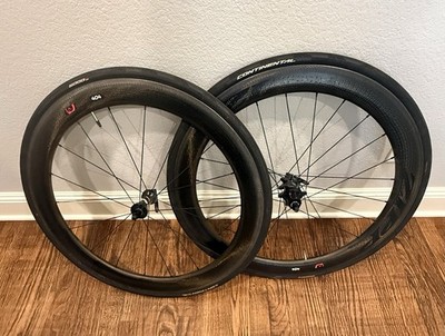 Zipp 404 Firecrest Carbon Fiber Wheel set 622/17c+Continental tires ...