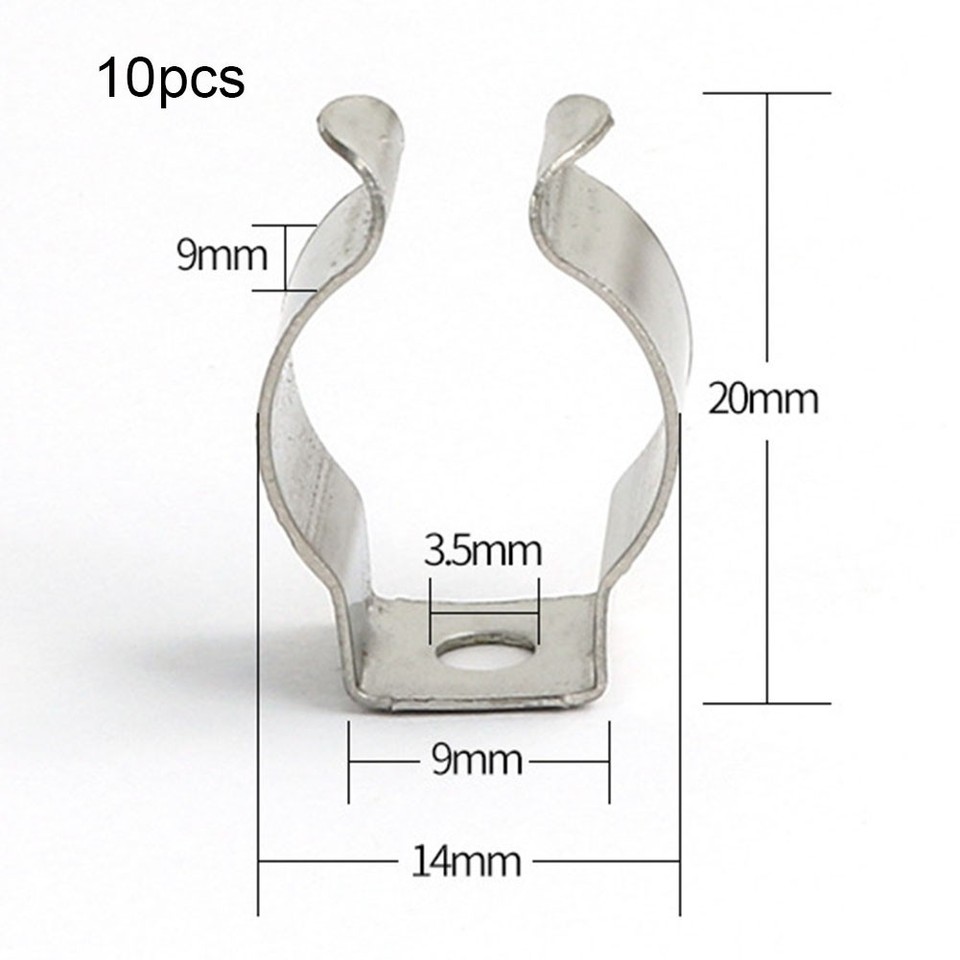 CLIPS Tool Holder 10pcs 6-28mm Manganese Steel OPEN TYPE SPRING TERRY ...