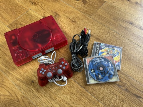 Sony PlayStation 1 PS1 Game Console - RED serviced, working and tested ...