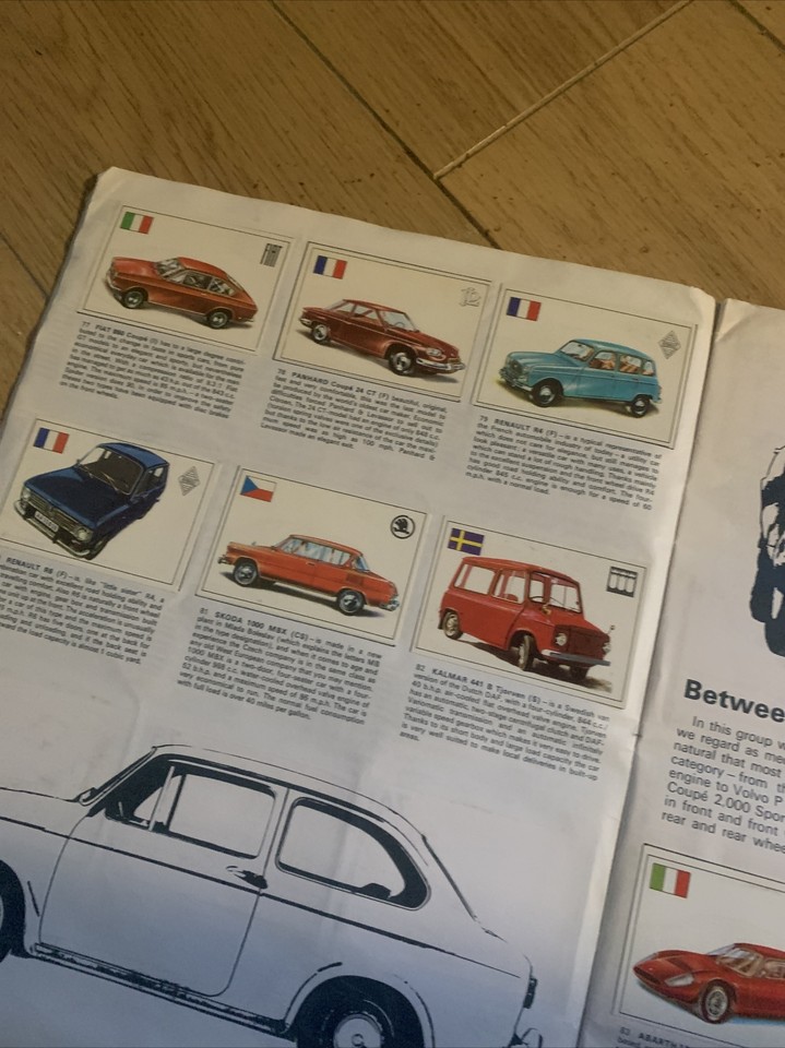 TOP SELLERS FAMOUS CARS STICKER ALBUM 1 STICKER MISSING 1970 | eBay