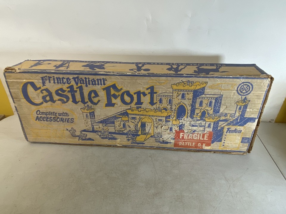 rare Marx Prince Valiant Castle Fort Vintage Playset orig box 62S13 | eBay