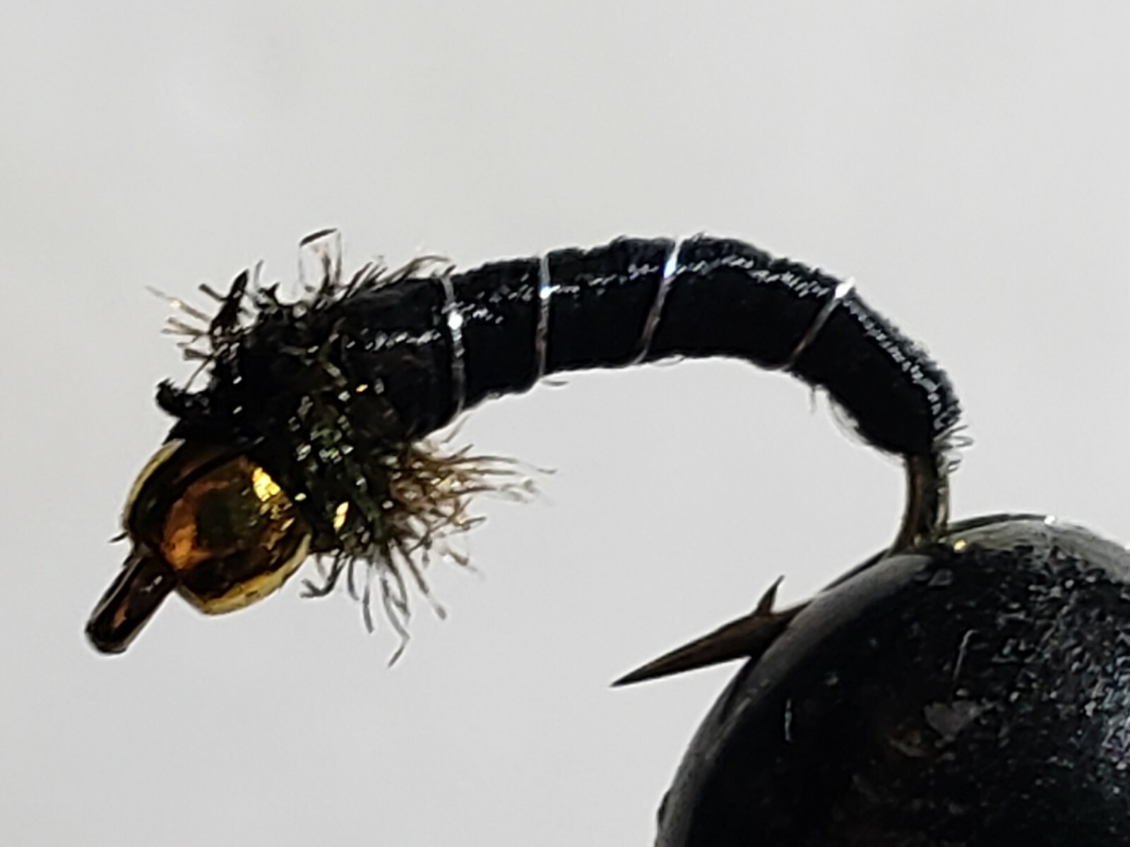 FLY-FISHING-FLIES (*curved-beadhead zebra midge* ) ** 6 FLIES * SIZE 20 ...