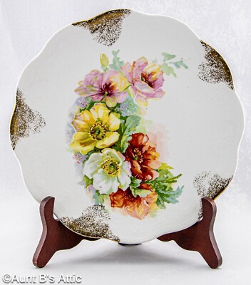 Vintage 20's Smith Phillips Semi Porcelain Gold Accent 9.5" Floral ...