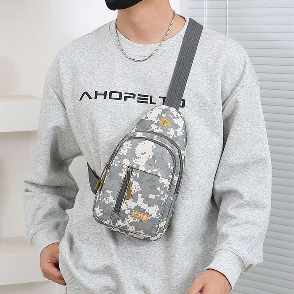 Men Women Sling Bag Chest Fanny Packs Cross Body Travel Shoulder ...