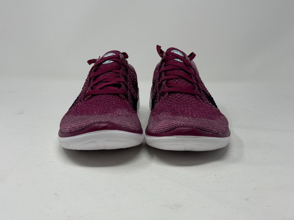 Nike Free RN Flyknit Raspberry Red White Running Women's Shoe 942839 ...