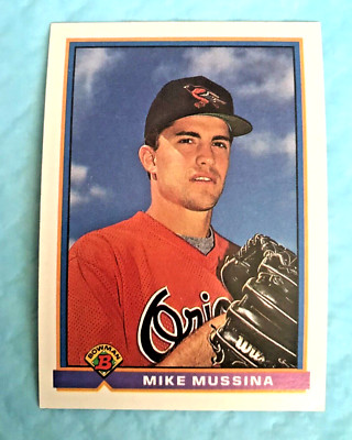 1991 BOWMAN==ROOKIE CARD #-97 MIKE MUSSINA==BALTIMORE ORIOLES | eBay
