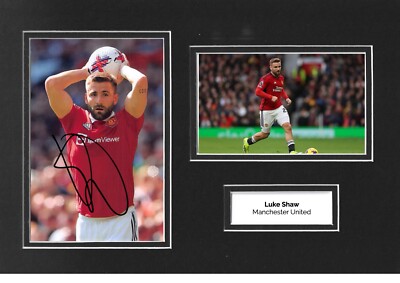 Luke Shaw Signed 12x8 Photo Display Manchester United Memorabilia ...