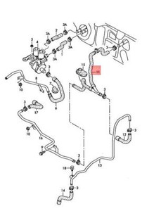 Genuine AUDI Audi RS6RS6 plus Avant qu. RS6 quattro Heating Hose ...