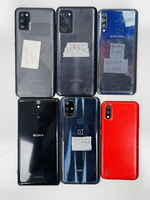 Lot #212 Salvage phones 6pc(Sony,Oneplus,Samsung)ONLY FOR PARTS AS NO ...