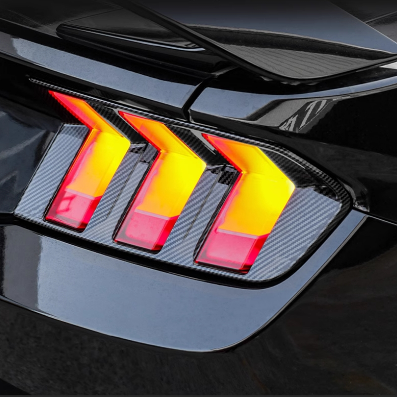 Carbon For Ford Mustang S650 2024-2026 Rear Tail Light Trim Frame Cover ...