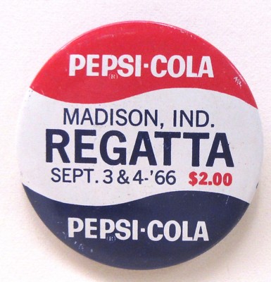 1966 MADISON REGATTA Pepsi Cola Soda pinback button Hydroplane boat ...