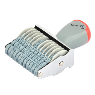 Multipurpose Number Stamp 12 Digit Alphabet Rolling Wheel Office ...