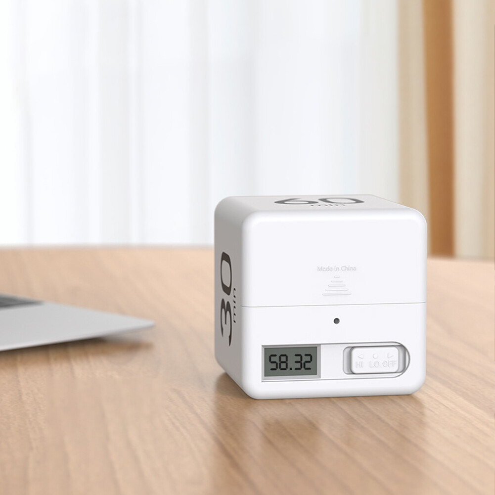 Kitchen Timers Cube Timer Countdown Reminder Management Timer (White 1 ...