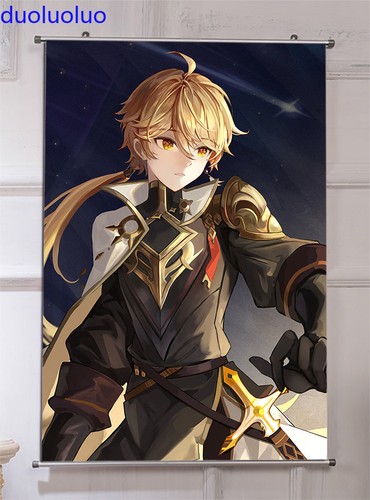 Aether Genshin Impact Anime Poster Art Home Wall Scroll Decor Otaku 60 ...