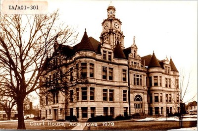 Adel Iowa Historic Dallas County Courthouse 1979 Vintage RPPC Postcard ...