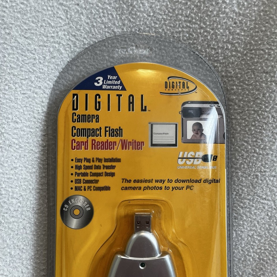 Digital Concepts Camera Compact Flash Card Reader Writer Digital ...