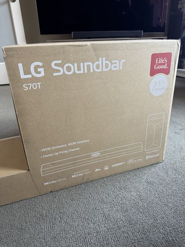 LG S70TY Soundbar for TV with Dolby Atmos 3.1.1 Channel with Subwoofer ...