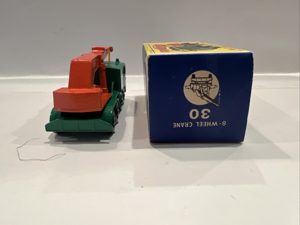 Vintage LESNEY MATCHBOX Series No 30 8 Wheel Crane In Complete Box Nice ...