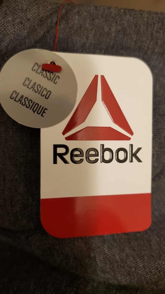 Reebok Vest Sleeveless Hoodie Charcoal Heather Men Pocket Sz S Chest 35 ...