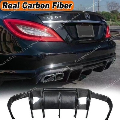 Carbon Fiber Rear Bumper Diffuser Lip For Benz W218 CLS550 CLS63 2012 ...