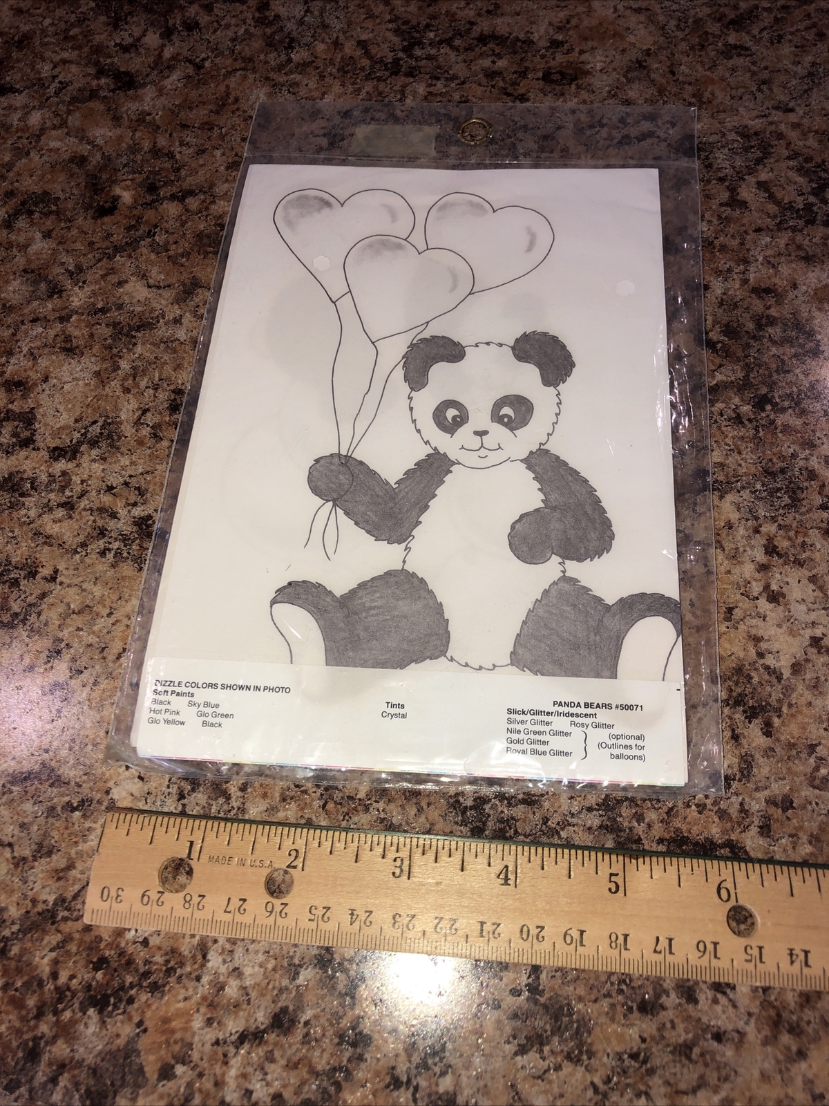 Dizzle PANDA BEAR PreShaded Mini Fashion Iron-On Transfer #50071 New ...