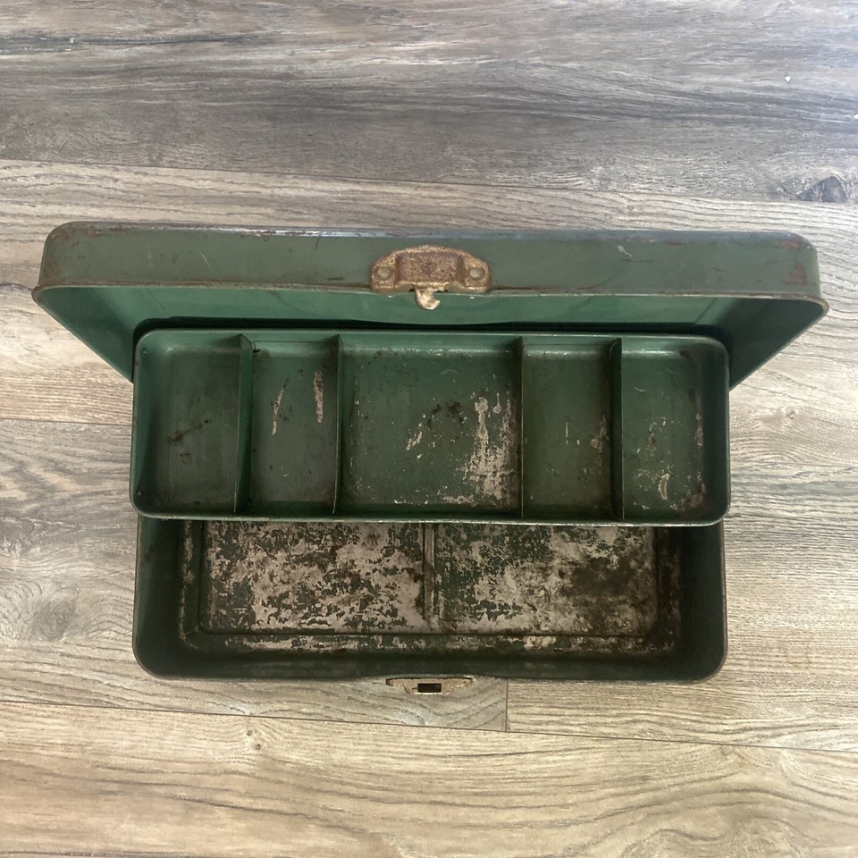 Vintage Union Utility Chest Metal Tackle Box | eBay