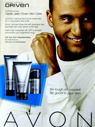 Derek Jeter New York Yankees 2007 Avon Driven Original Print Ad 8.5 x ...