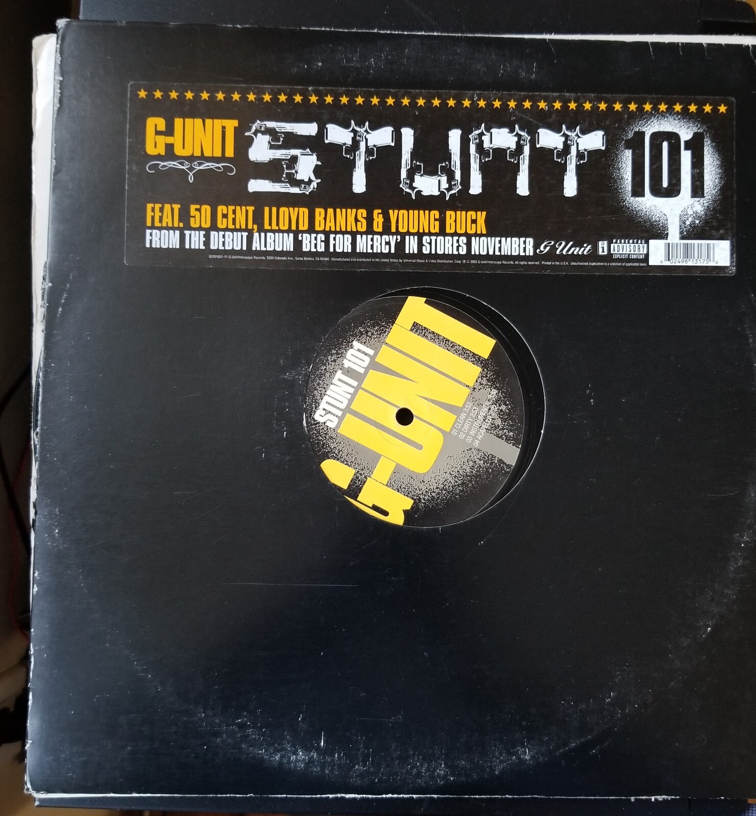 G-Unit, Stunt 101, Feat 50 Cent, Lloyd Banks & Young Buck, 12" Vinyl ...