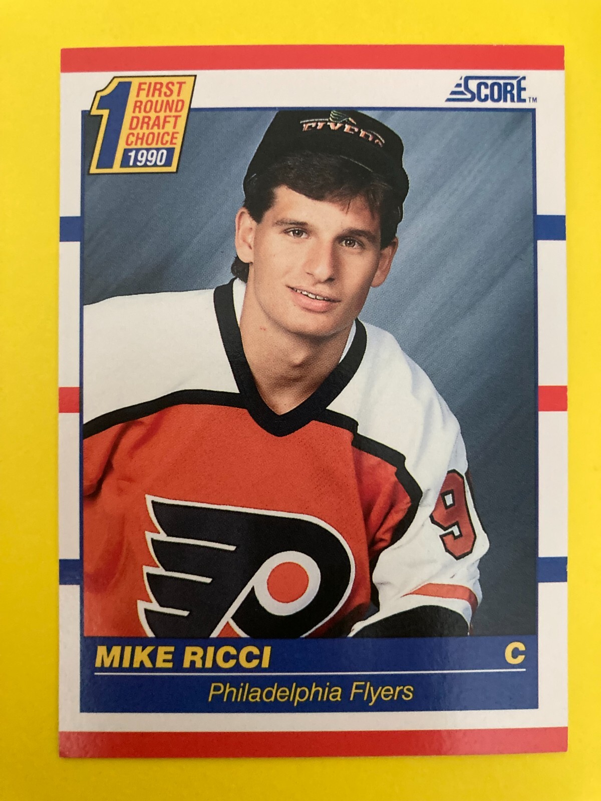 1990 SCORE #433 MIKE RICCI FIRST ROUND DRAFT CHOICE PHILADELPHIA FLYERS ...