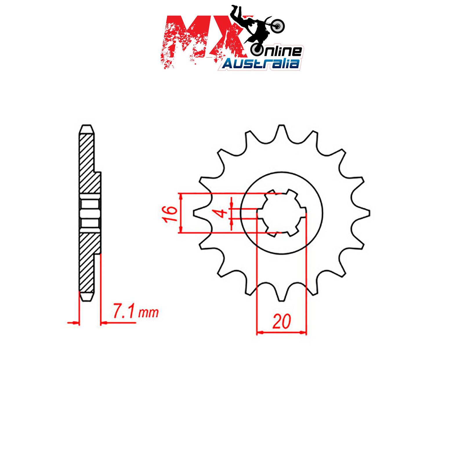 MTX Front Sprocket 14T Yamaha IT200 1984-1987 10-290-14 | eBay