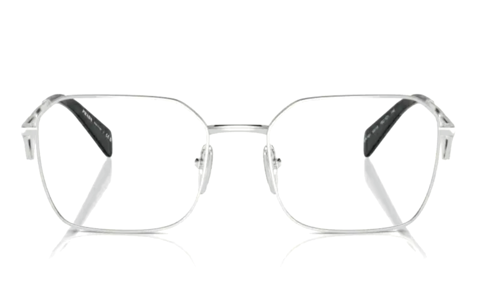 New PRADA Milano Eyeglasses VPR A51 1BC-1O1 55-19 140 Large Silver ...