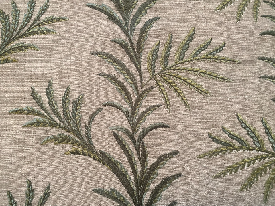 SALE 7 DAYS Iliv *KALA* Embroidered Fabric in Spruce 2.6 Metres x 139cm ...