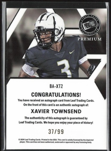Xavier Townsend 2024 Press Pass Premium Base Auto /99 | eBay