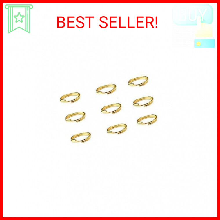 LASSUM 200PCS 10mm Double Loops Round Split Jump Rings Wire Connector ...