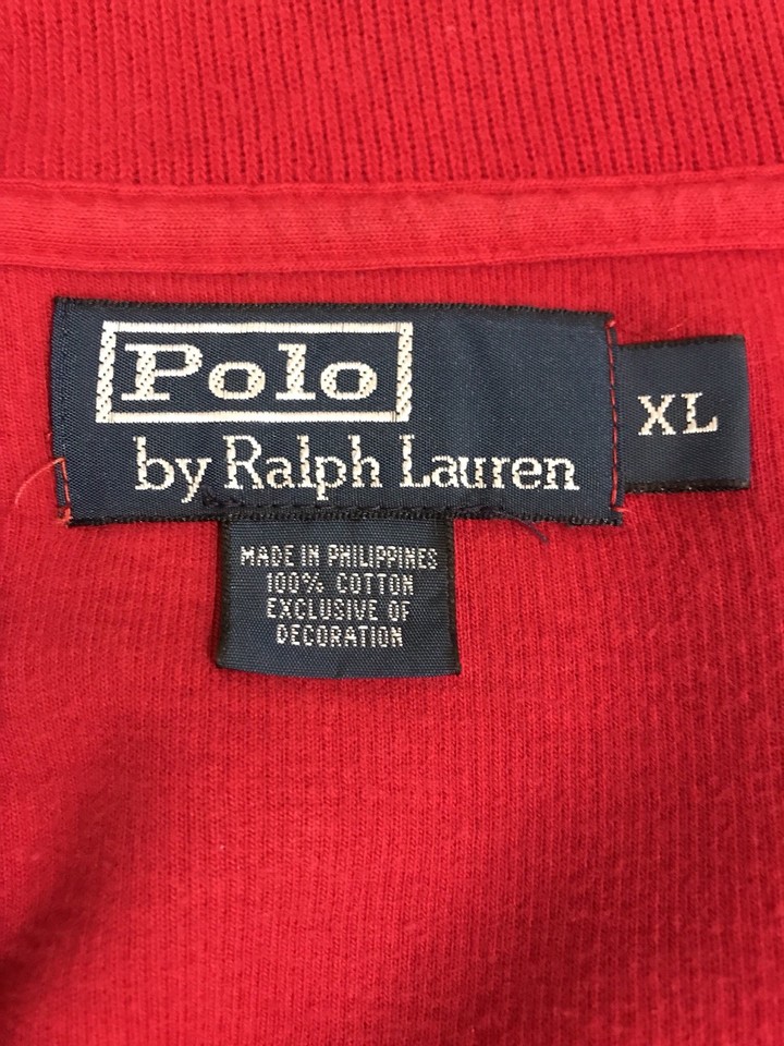 POLO Ralph Lauren Men’s Solid Red 1/4 Zip Pullover Sweater Size Extra ...