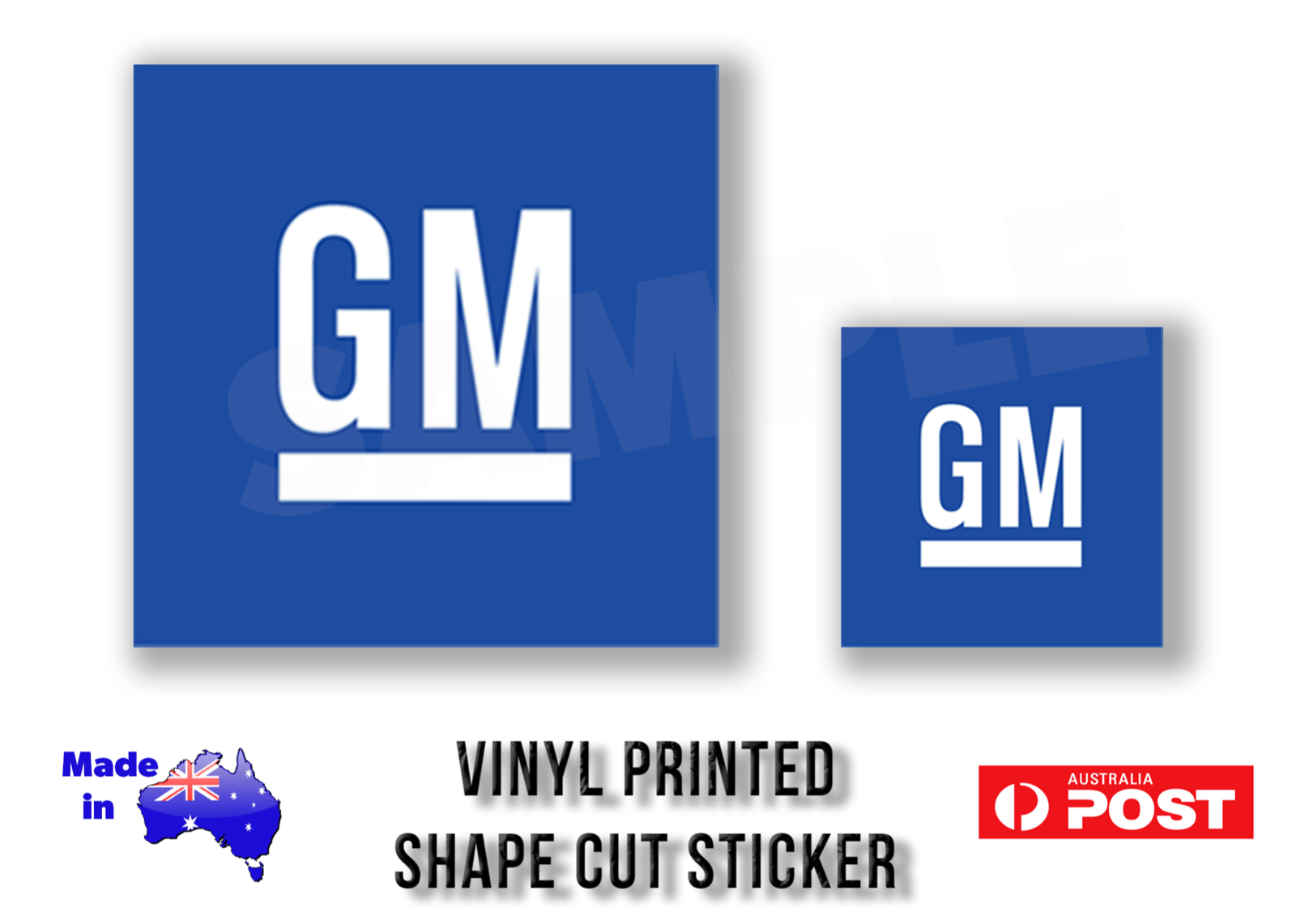 2 x GM General Motors Sticker Decal Car Truck Vinyl Print 100mm + 50mm ...