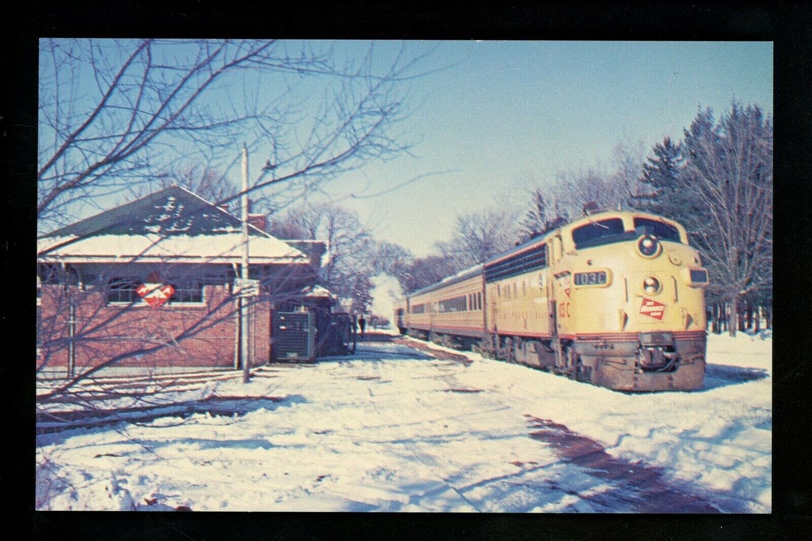 Train Railroad postcard Stations Milwaukee Road Steam Wausau, Wisconsin ...
