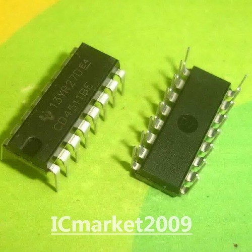 10 PCS CD4511BE DIP-16 CD4511 BCD-to-7-Segment LED Latch Decoder ...