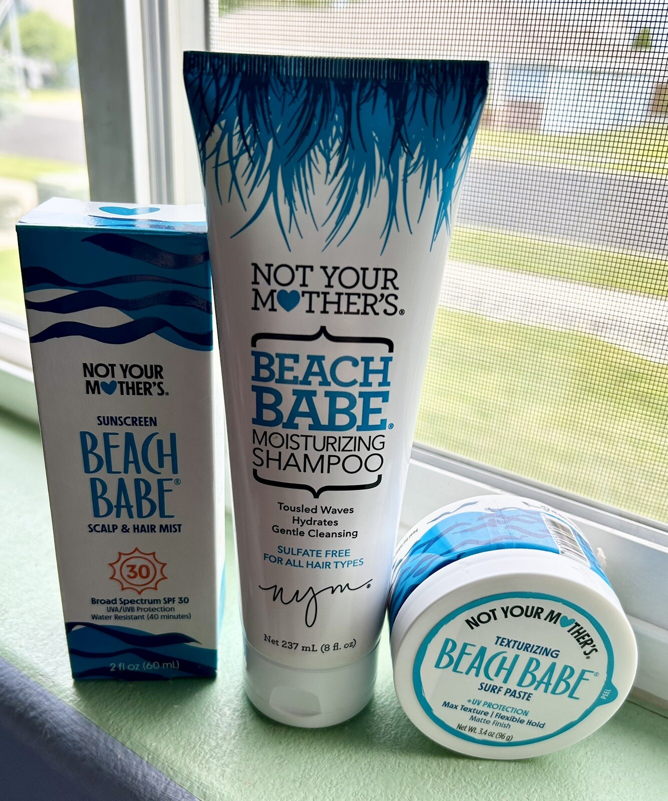 Not Your Mothers 3 Pc New Hair Bundle Beach Babe Shampoo, Surf Paste ...